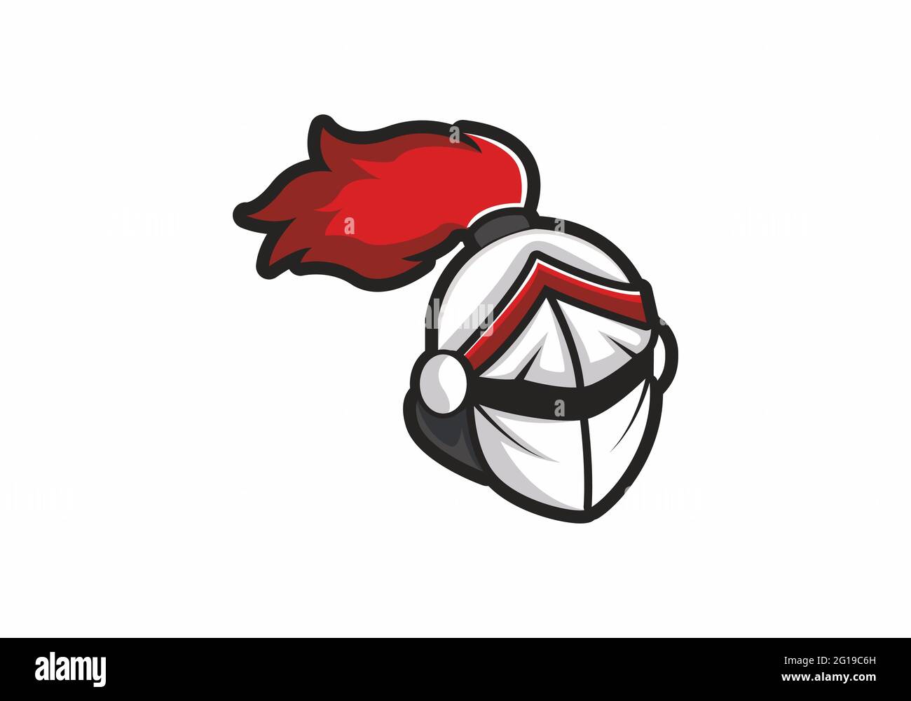 Red white color of warrior head design Stock Vector Image & Art - Alamy