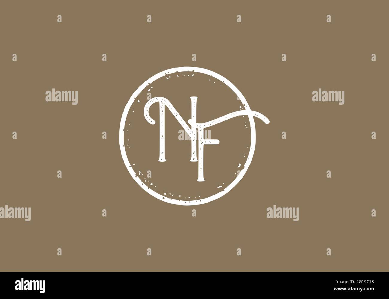 Vintage style of NF initial letter design Stock Vector Image & Art - Alamy