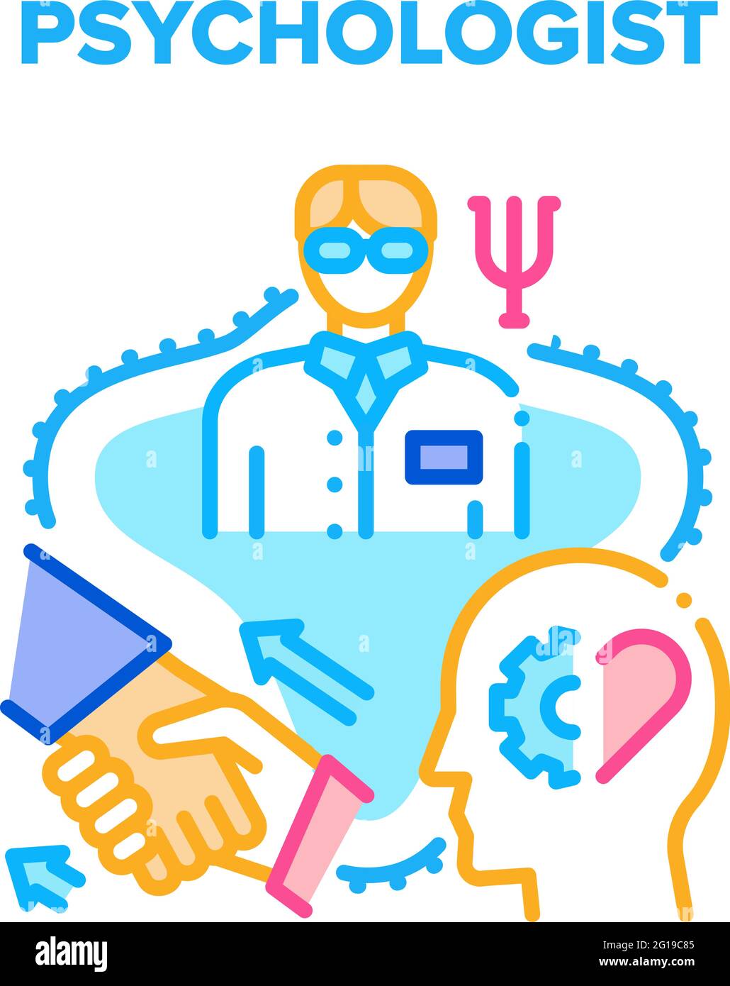 Psychologist Psychotherapy Vector Concept Color Stock Vector Image ...