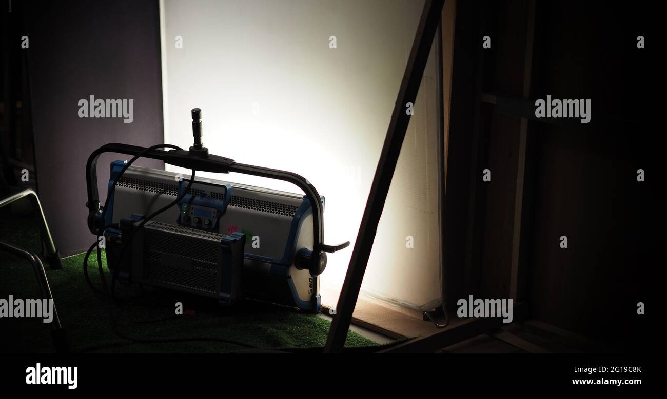 Studio light equipments for photo or film movie video. Light set for ...