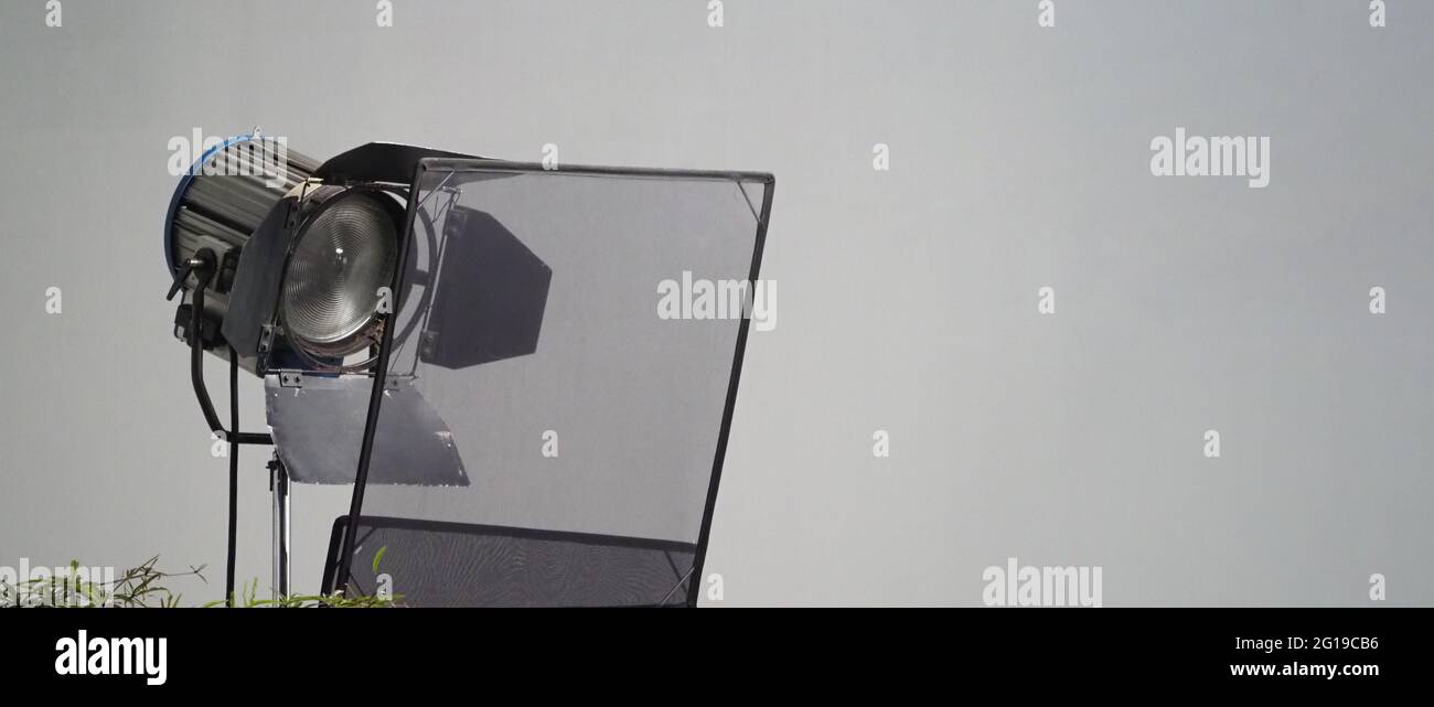 Studio light equipments for photo or film movie video. Light set for ...