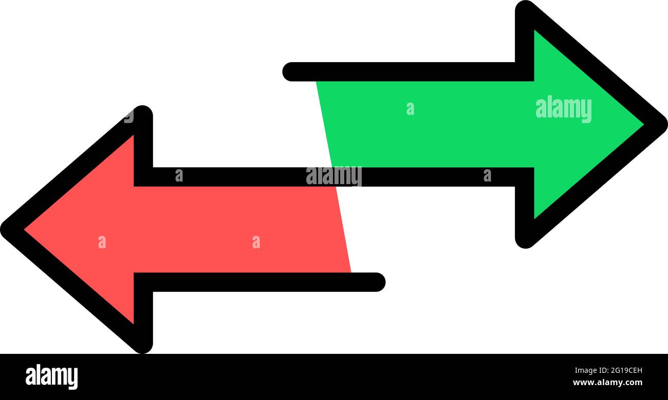 Green double arrow Stock Vector Images - Alamy