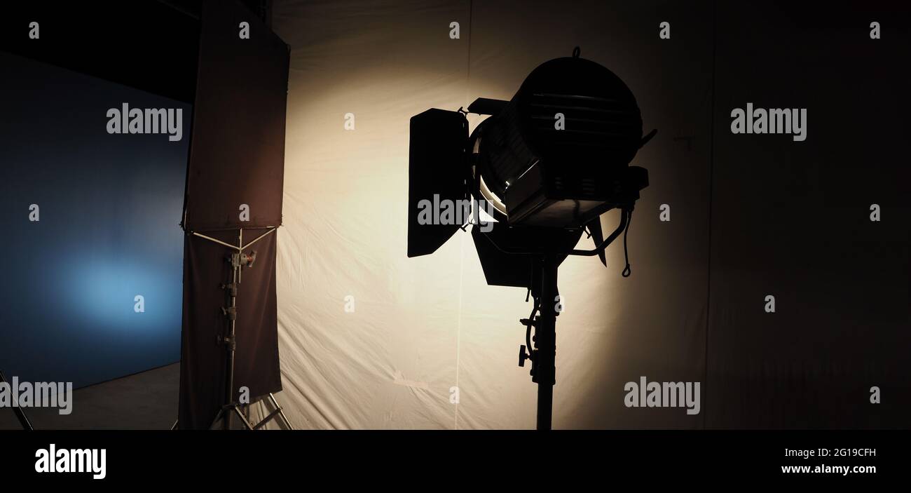 Studio light equipments for photo or film movie video. Light set for ...