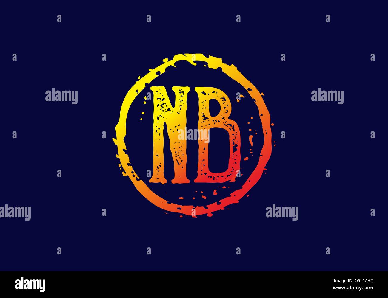 Vintage style of NB initial letter design Stock Vector Image & Art - Alamy