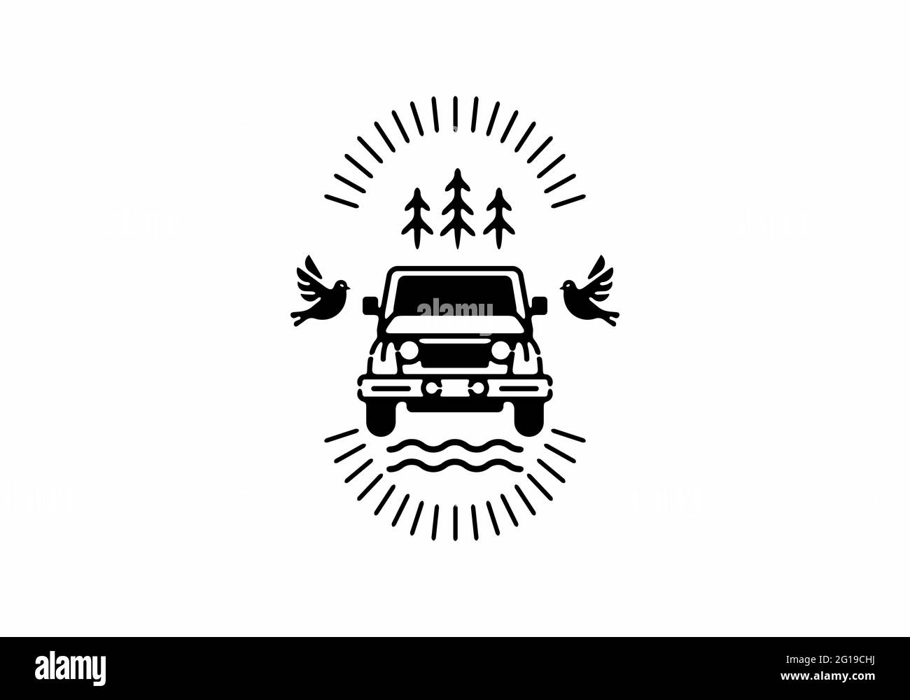 4x4 offroad trail Stock Vector Images - Alamy