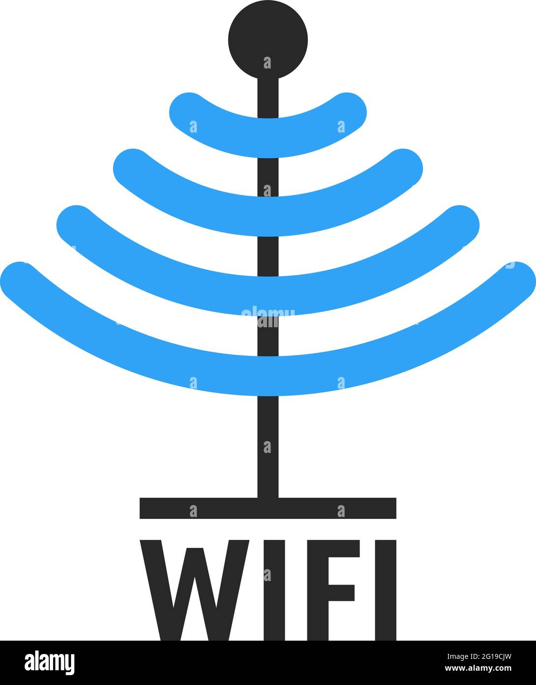 simple wifi antenna isolated on white Stock Vector Image & Art - Alamy