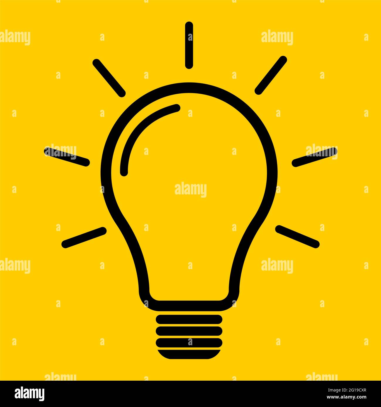 Light bulb icon, Lightbulb energy symbol Electric power vector ...