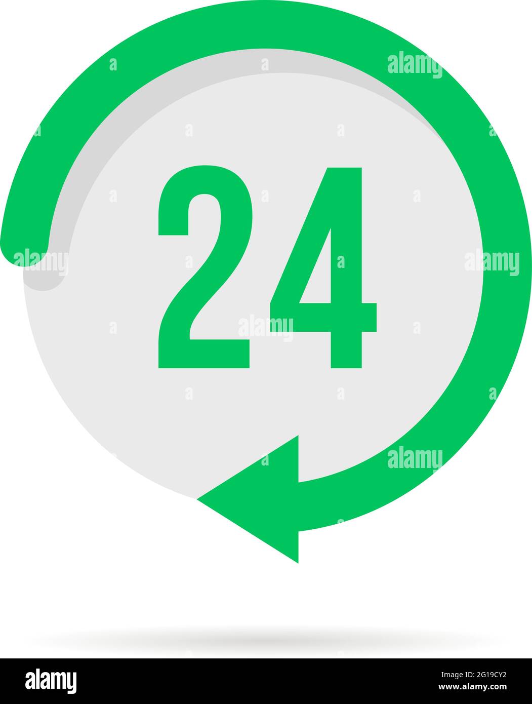 twenty-four hours a day green button Stock Vector Image & Art - Alamy