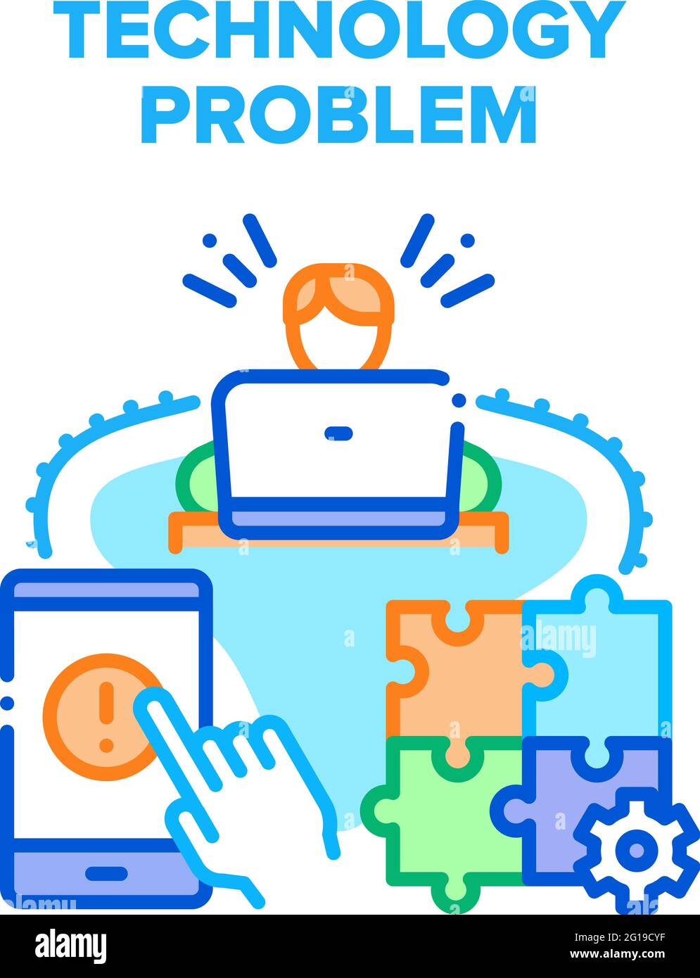 Technology Problem Solve Vector Concept Color Stock Vector Image & Art ...