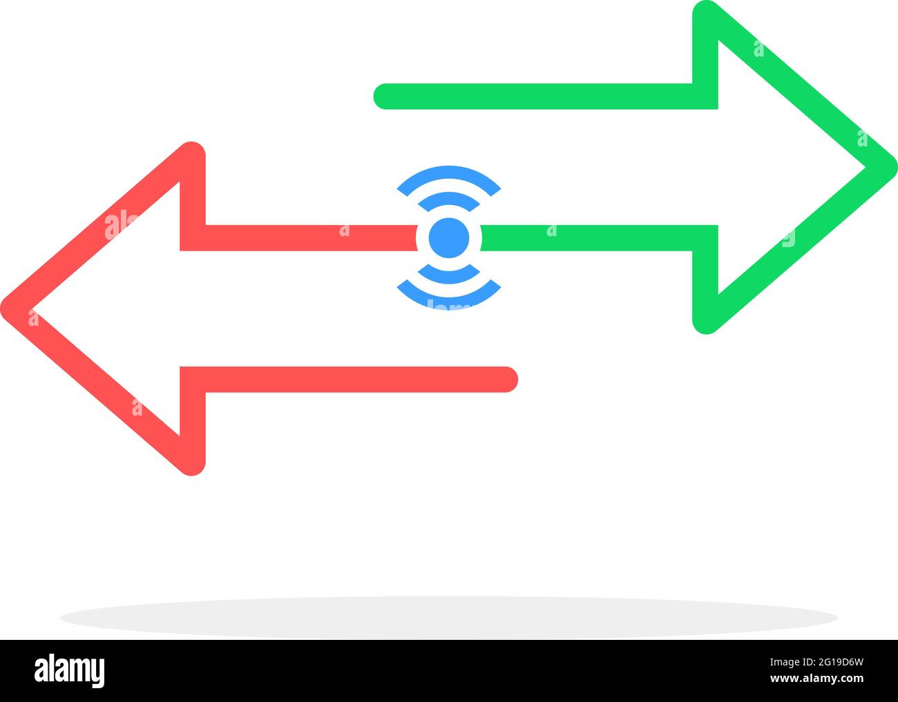 wireless transfer with color arrows Stock Vector Image & Art - Alamy