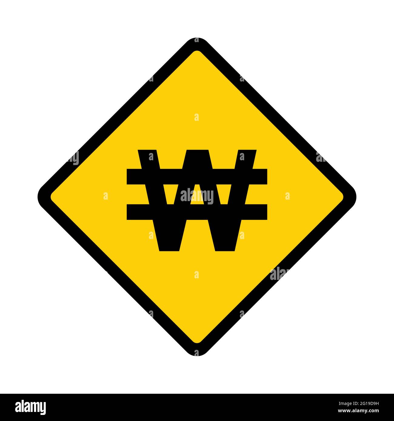 Won south korea icon, money krw finance cash income design, currency ...