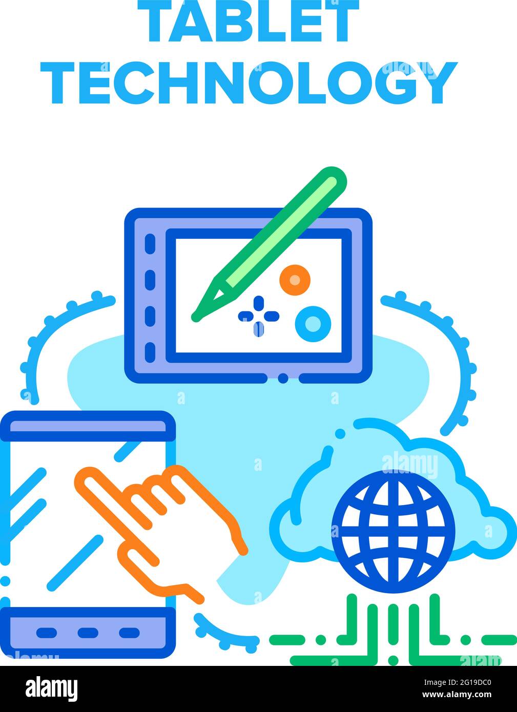 Tablet Technology Device Vector Concept Color Stock Vector Image & Art ...