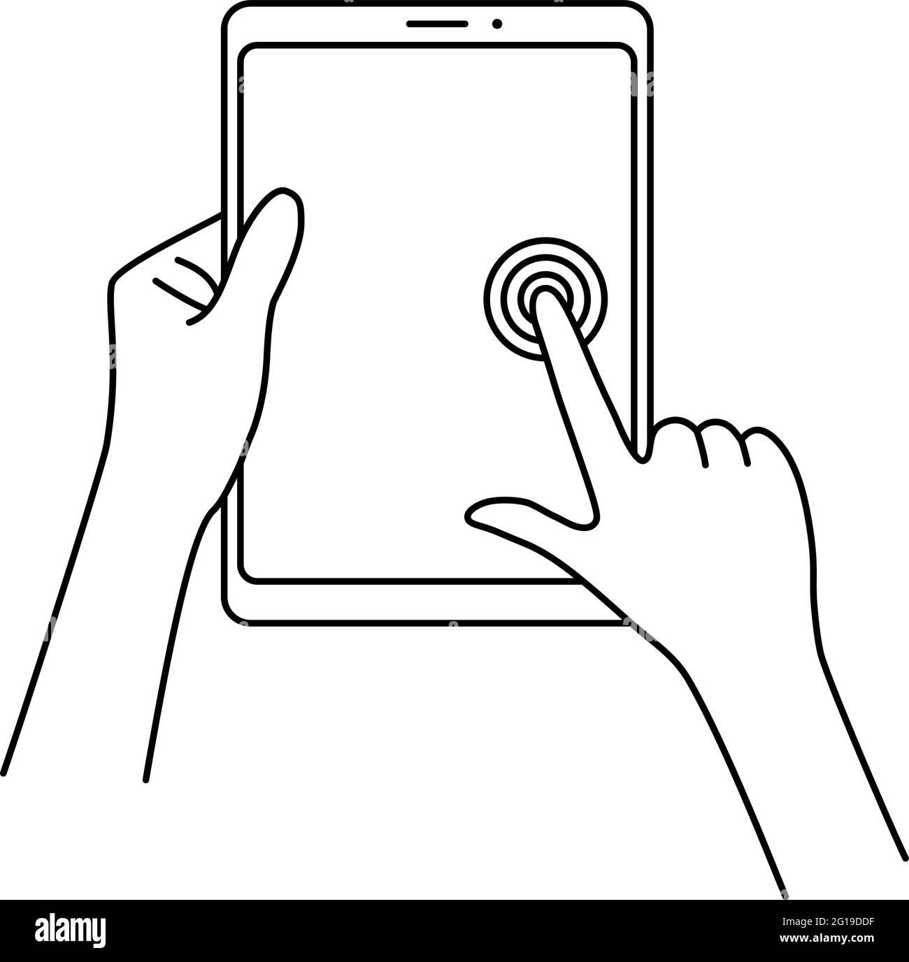 Tablet empty screen in Black and White Stock Photos & Images - Alamy