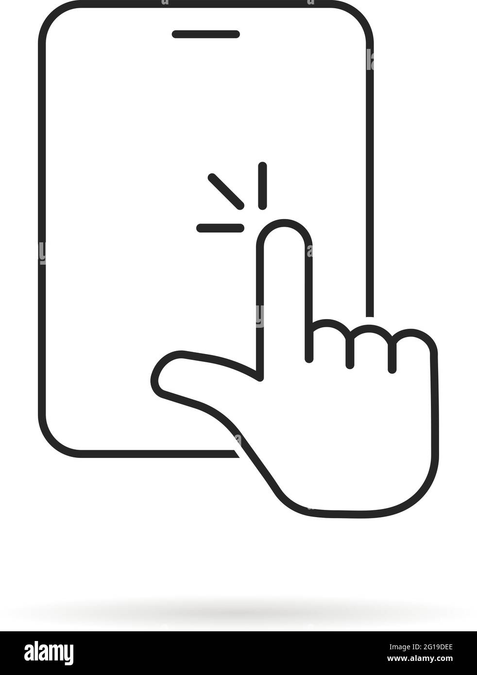 Touch screen finger tap Stock Vector Images - Alamy
