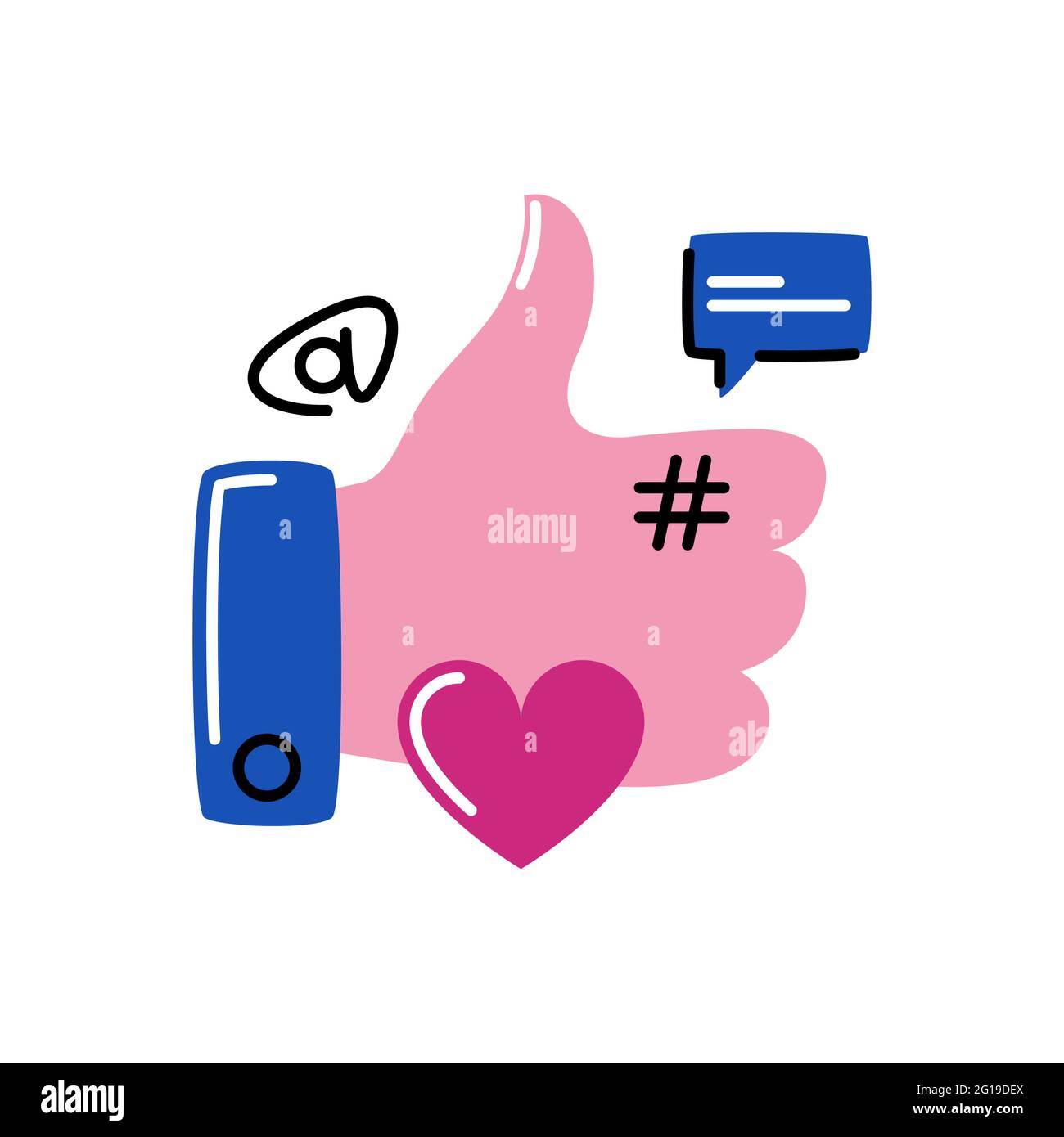 Bold social media button design hi-res stock photography and images - Alamy