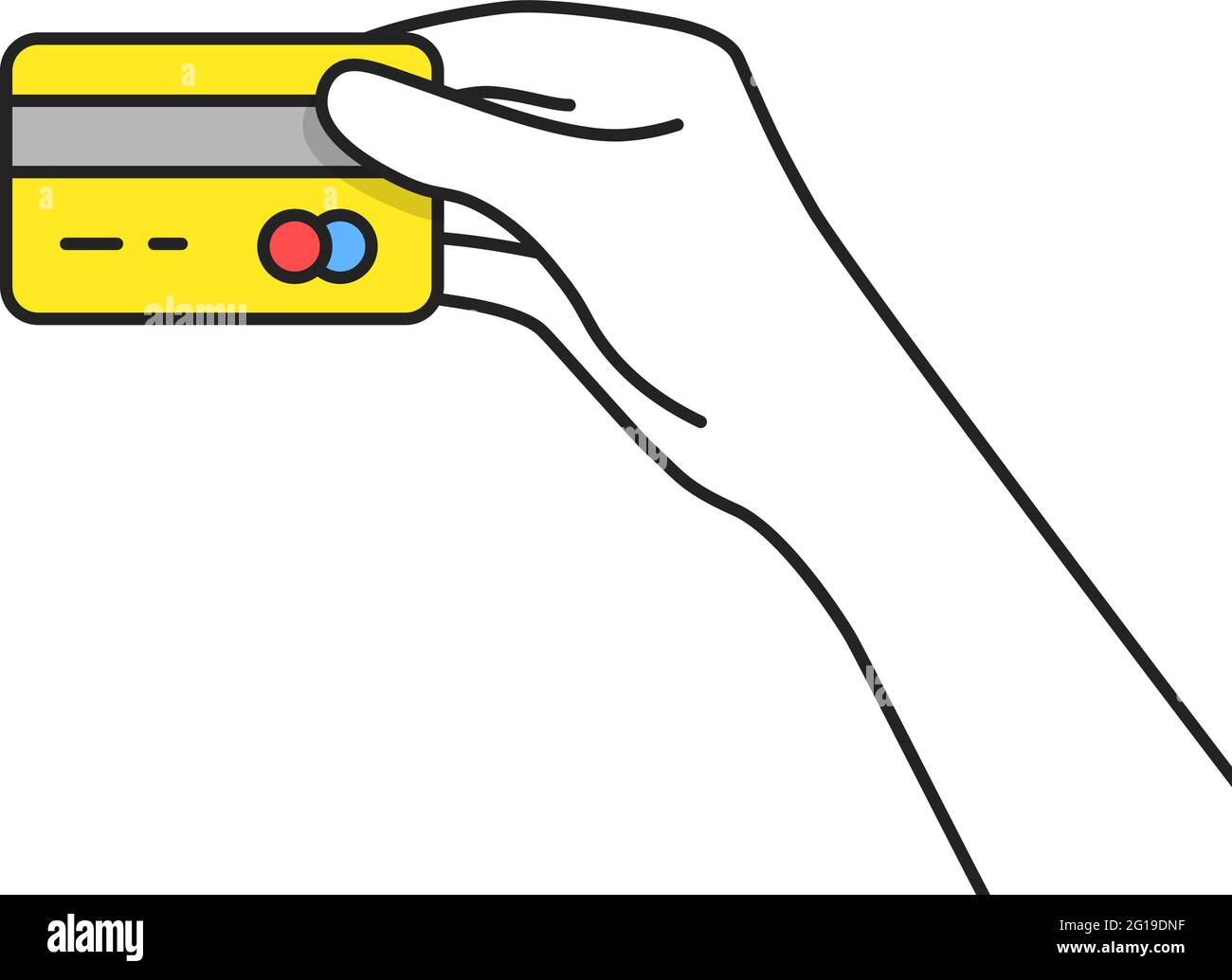 Credit card hand payment Stock Vector Images - Alamy