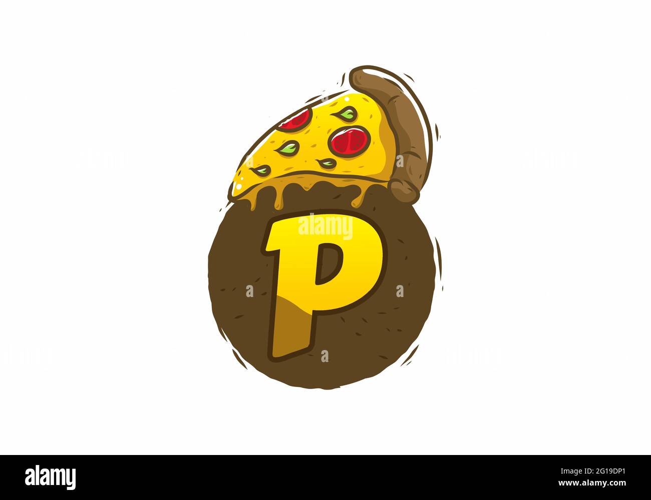 P delivery logo Stock Vector Images - Alamy