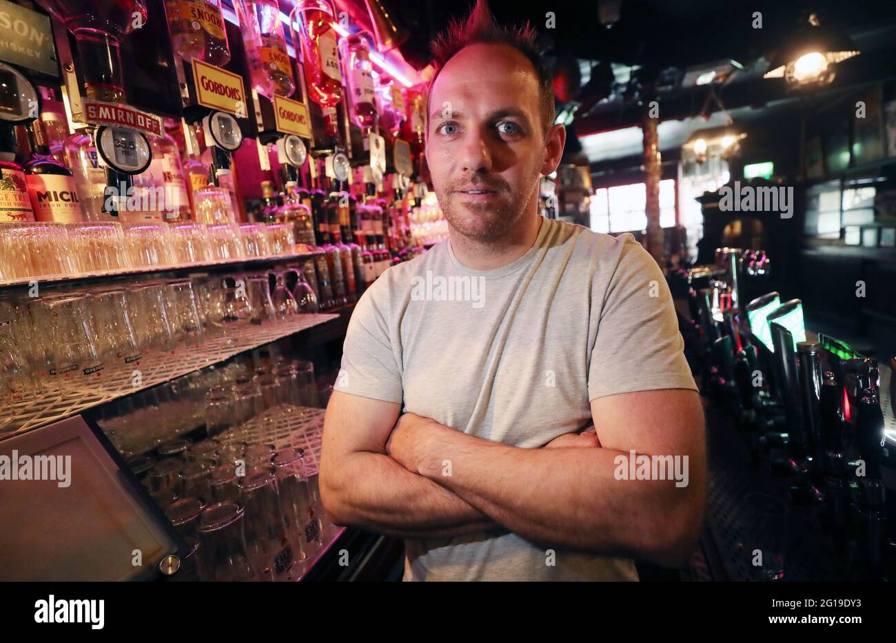 Kevin Barden at O'Donoghues Bar in Dublin ahead of the reopening of ...