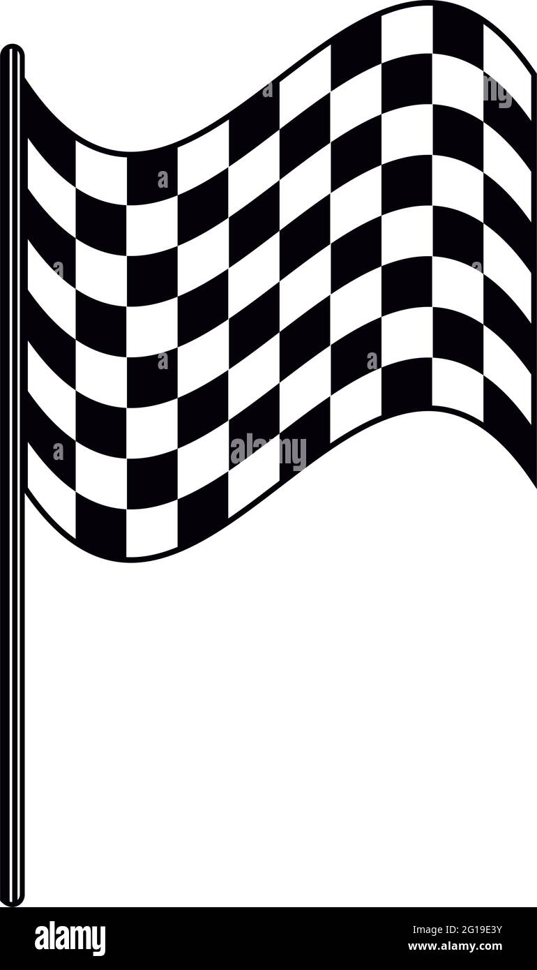 checkered flag silhouette Stock Vector Image & Art - Alamy