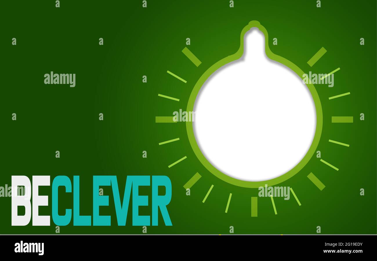 Be clever with stylized light bulb, 3D rendering Stock Photo - Alamy