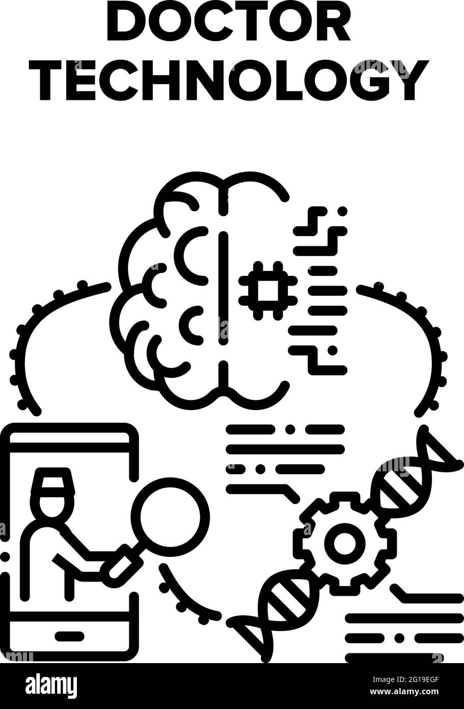 Healthcare information technology Black and White Stock Photos & Images ...