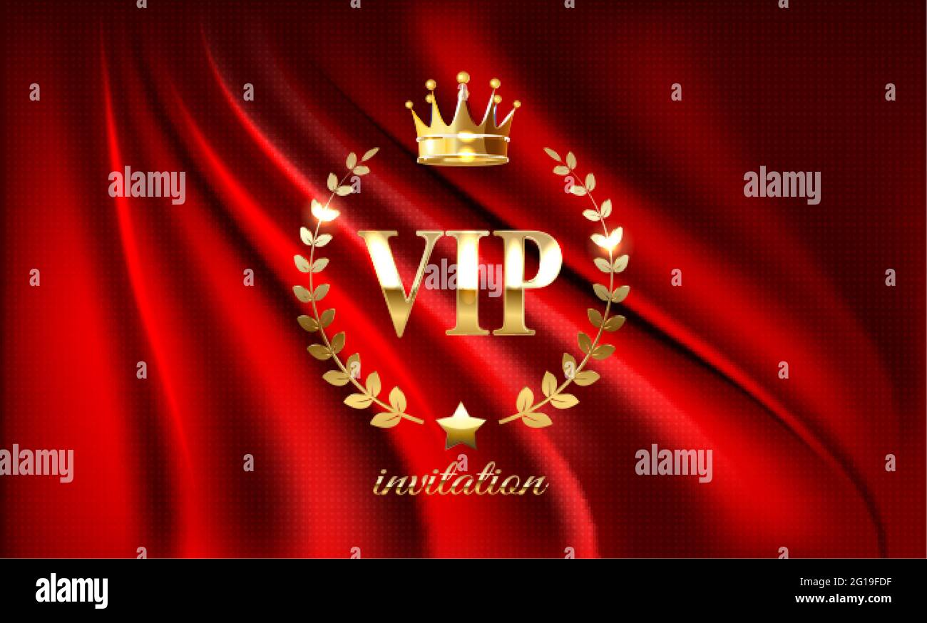 VIP elegant background with red curtains Stock Vector Image & Art - Alamy