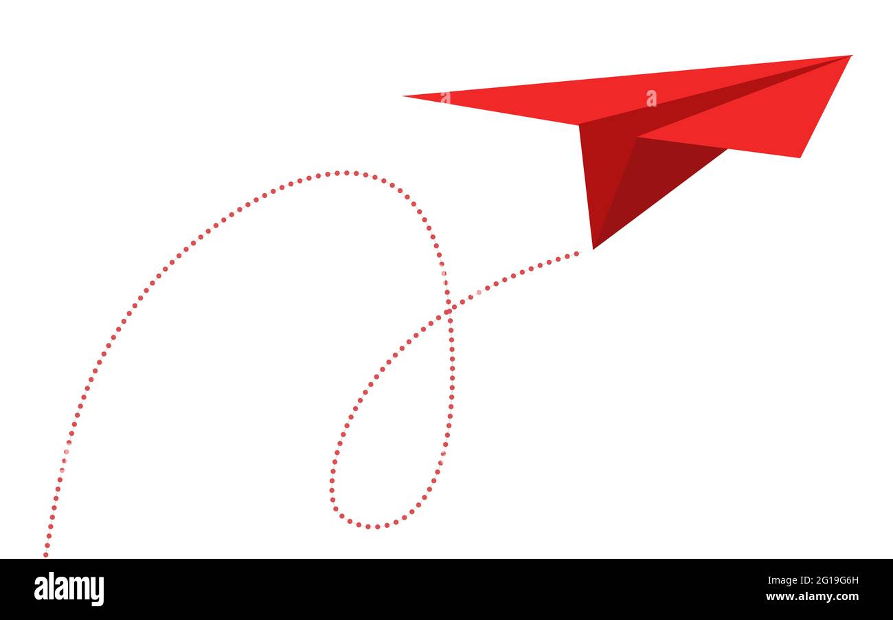 Dotted flight path Cut Out Stock Images & Pictures - Alamy