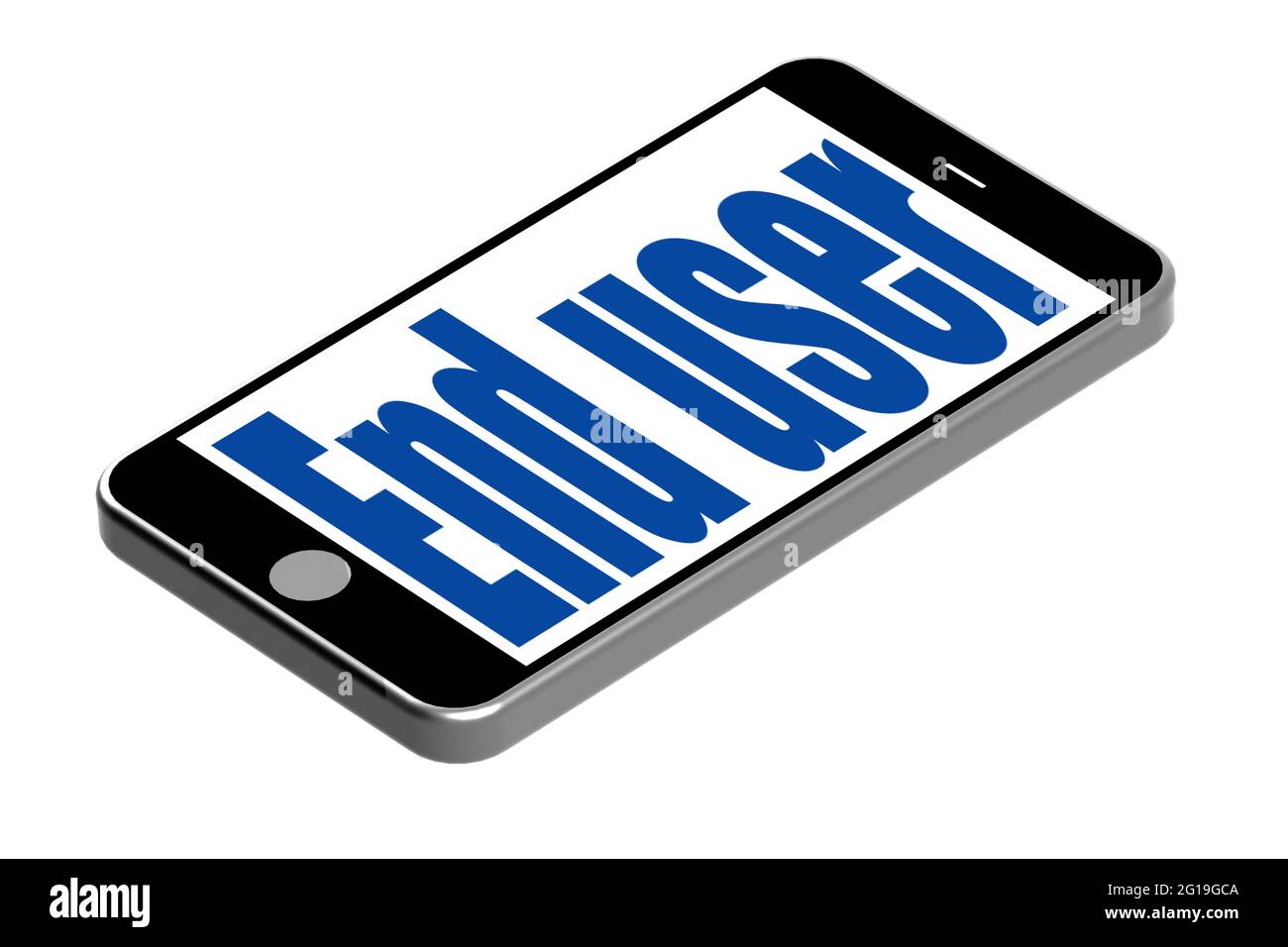 End user word on mobile phone, 3D rendering Stock Photo - Alamy