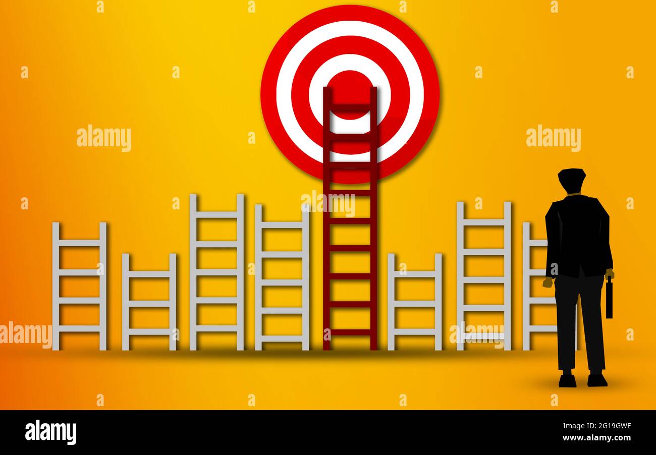 3d human ladder red hi-res stock photography and images - Alamy