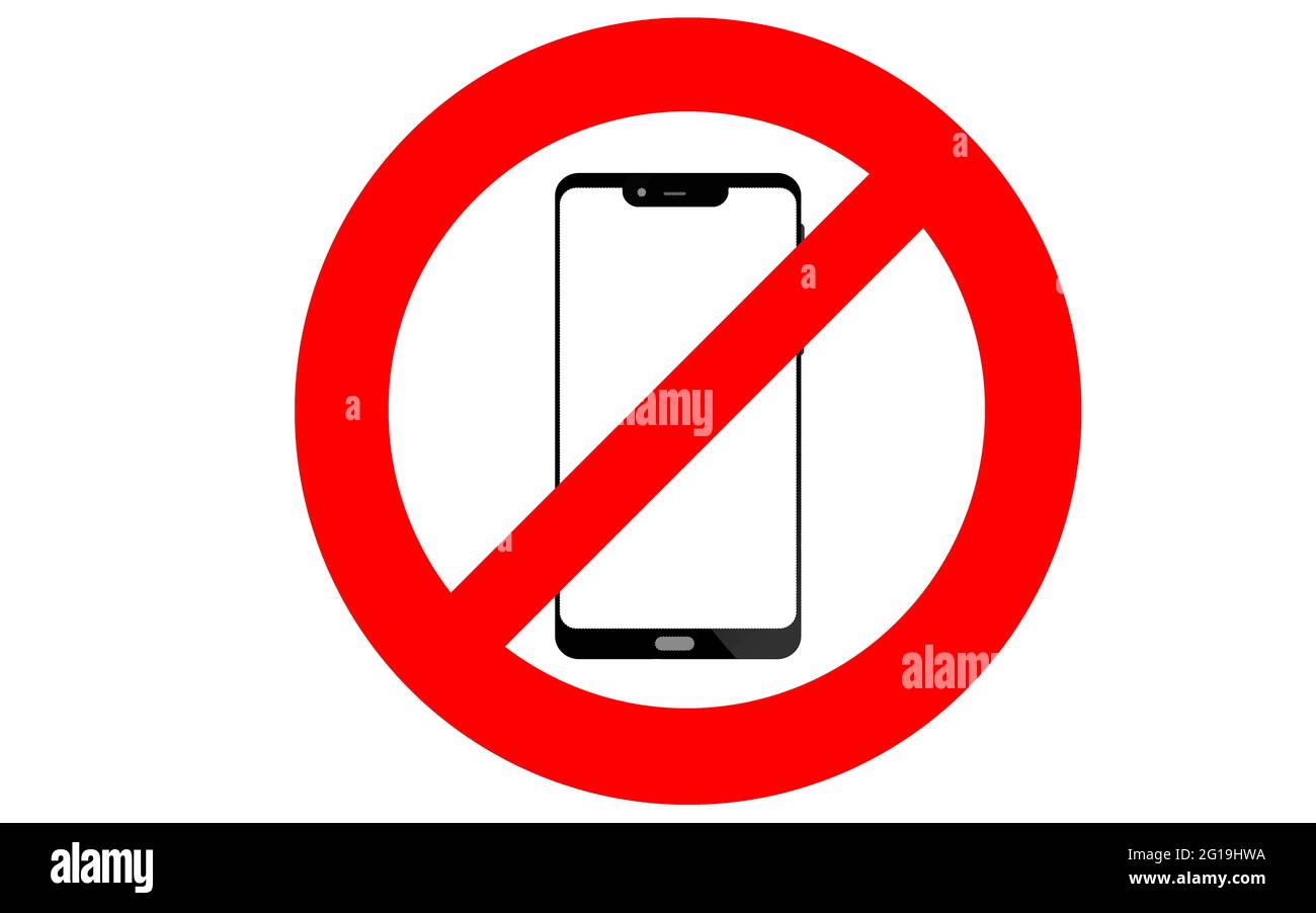 Do not use mobile phone sign, 3D rendering Stock Photo - Alamy