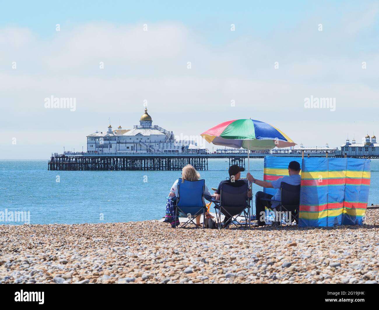 Eastbourne, East Sussex, UK. 6th June, 2021. UK Weather: a hot and ...
