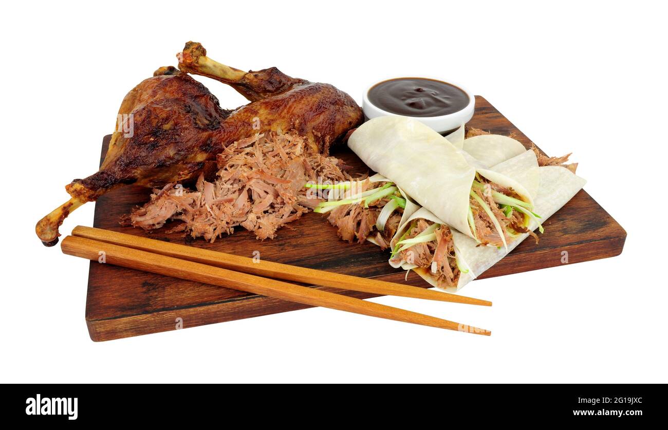 Shredded duck with pancakes hi-res stock photography and images - Alamy