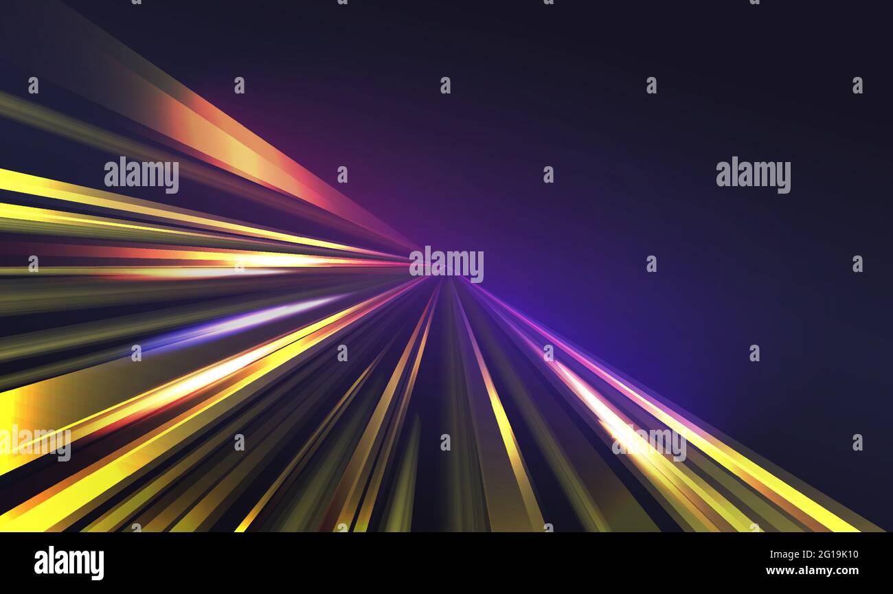 Long exposure traffic light trails Stock Vector Images - Alamy