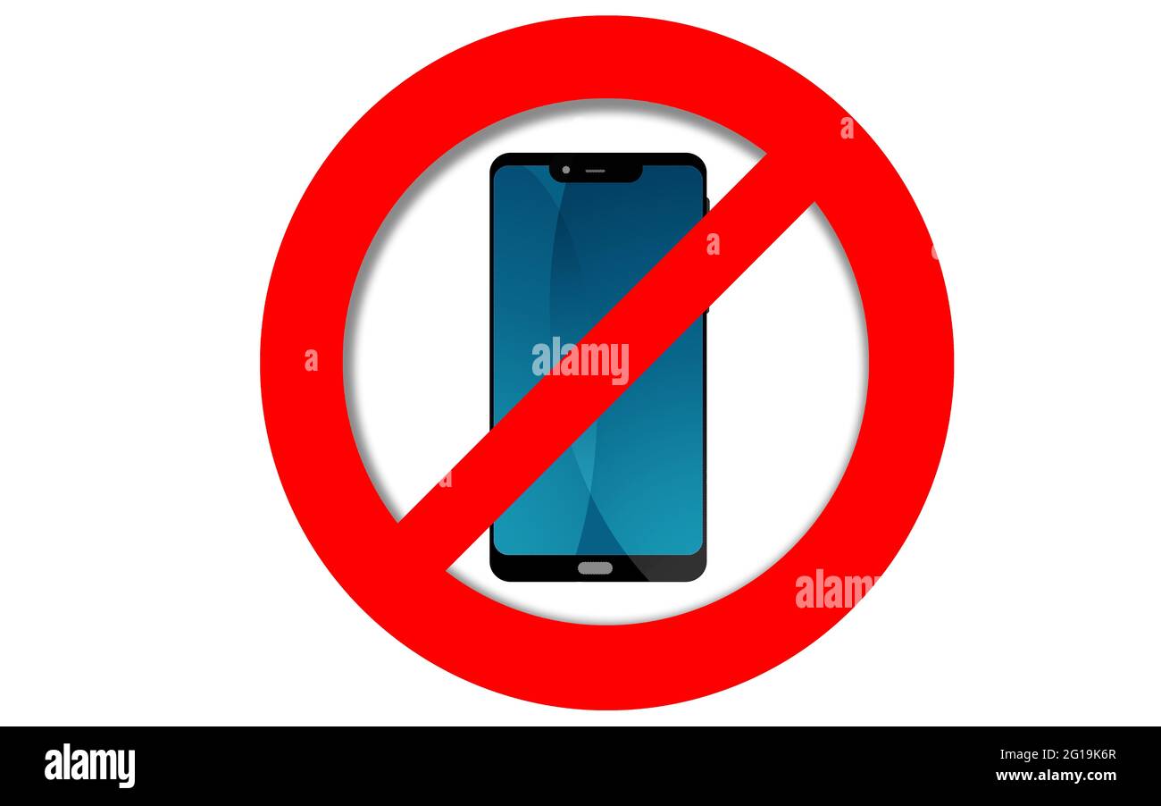 Do not use mobile phone sign, 3D rendering Stock Photo - Alamy
