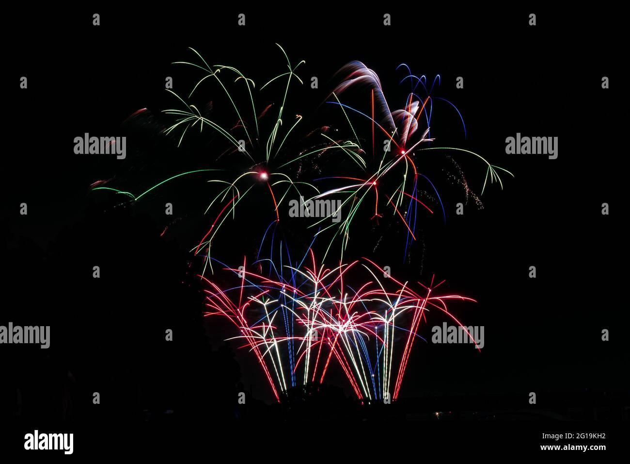 A beautiful, colorful Fourth of July firework Stock Photo - Alamy