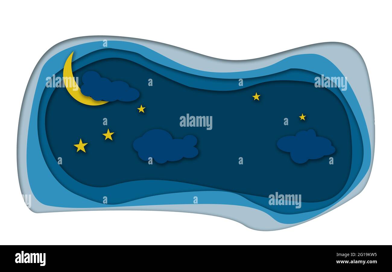 Cute cartoon moon in Cut Out Stock Images & Pictures - Alamy