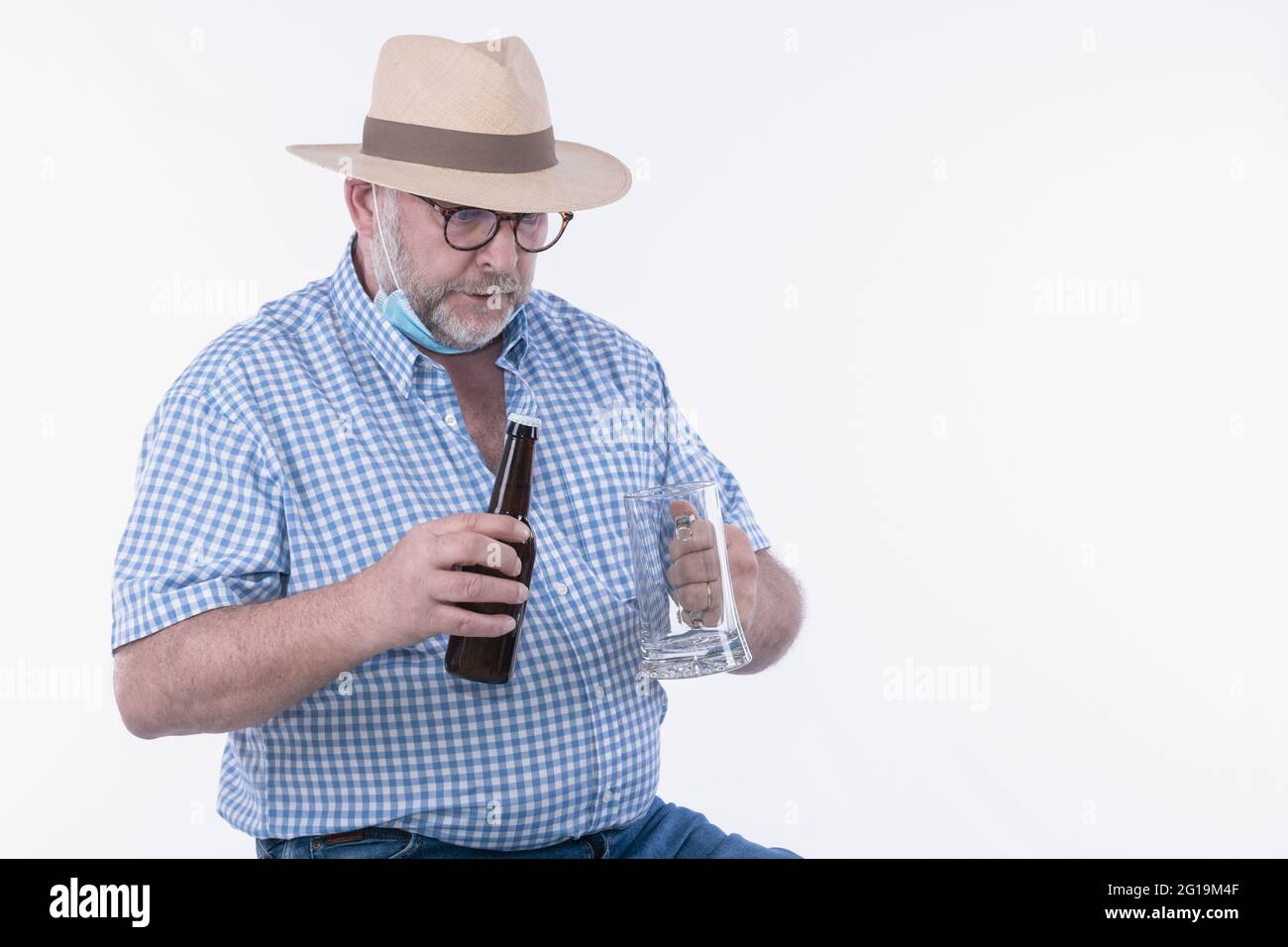 Mature man excitedly holding hi-res stock photography and images - Alamy