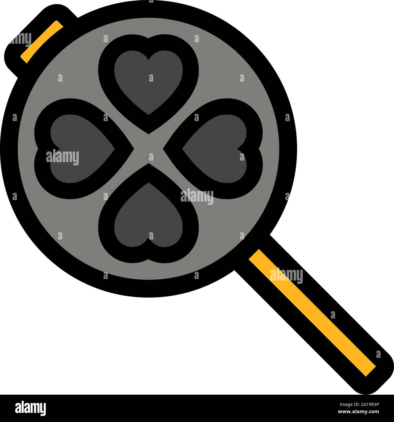 Vector waffle-iron icon. Color kitchen waffle-iron logo in simple style ...