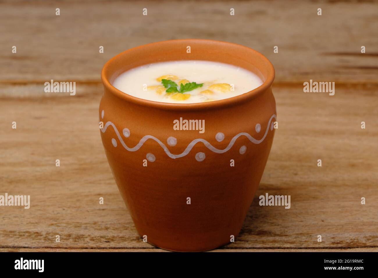 Indian style summer drink masala chach or raita made from buttermilk ...