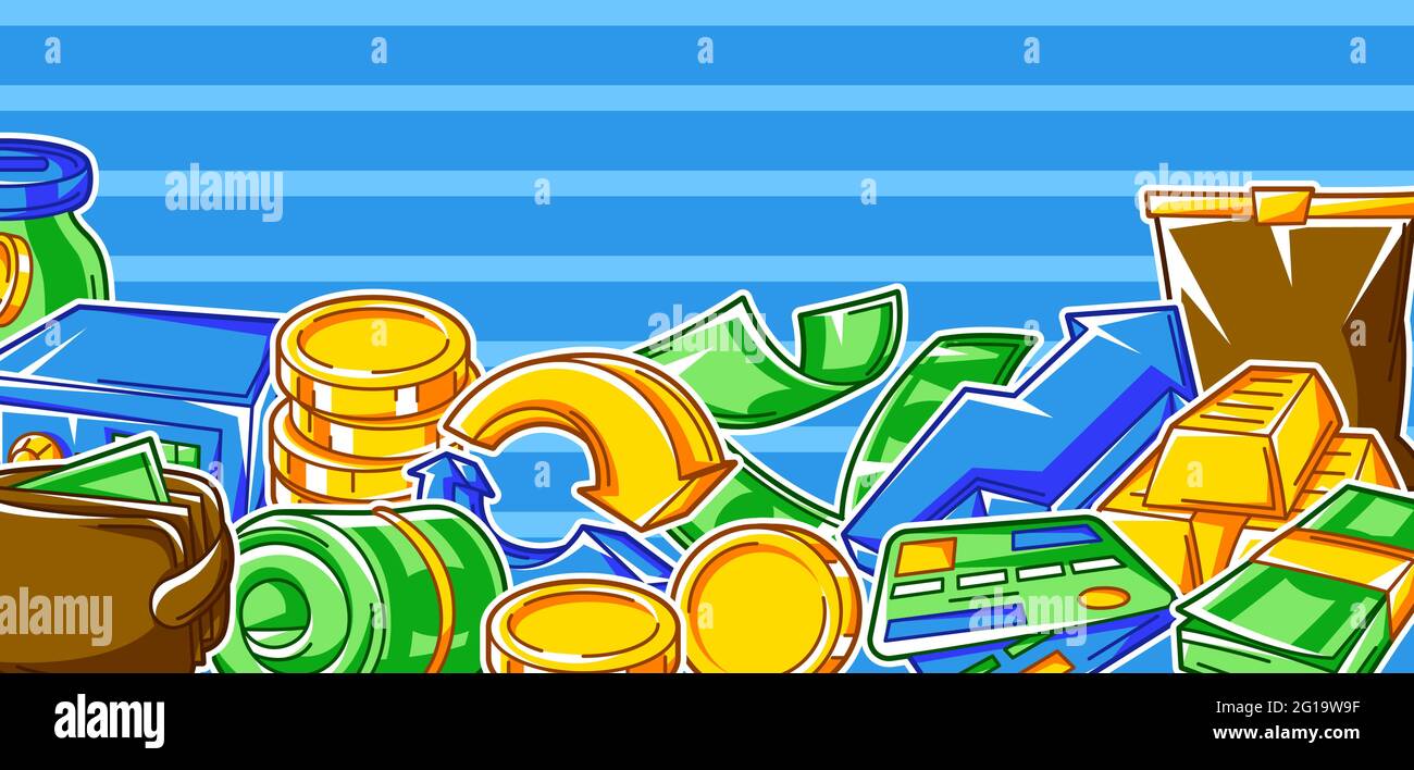 Banking background with money icons. Business concept with finance ...