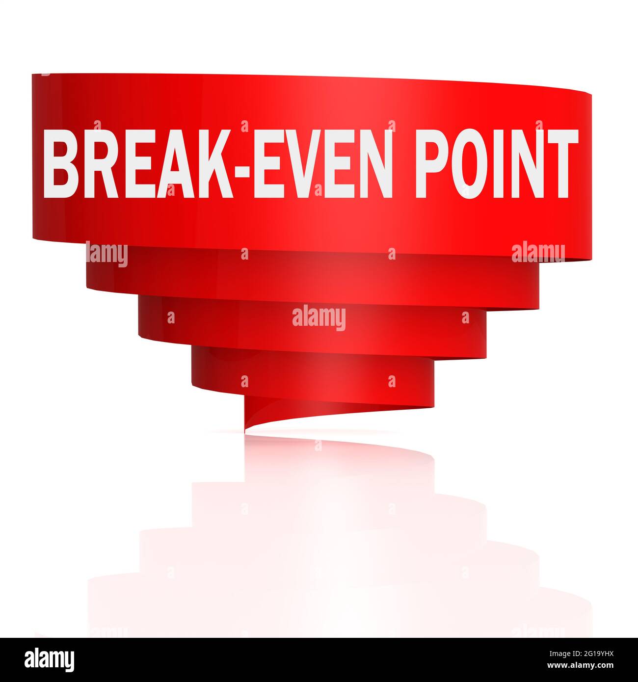 Break-even point word with curve banner, 3D rendering Stock Photo - Alamy
