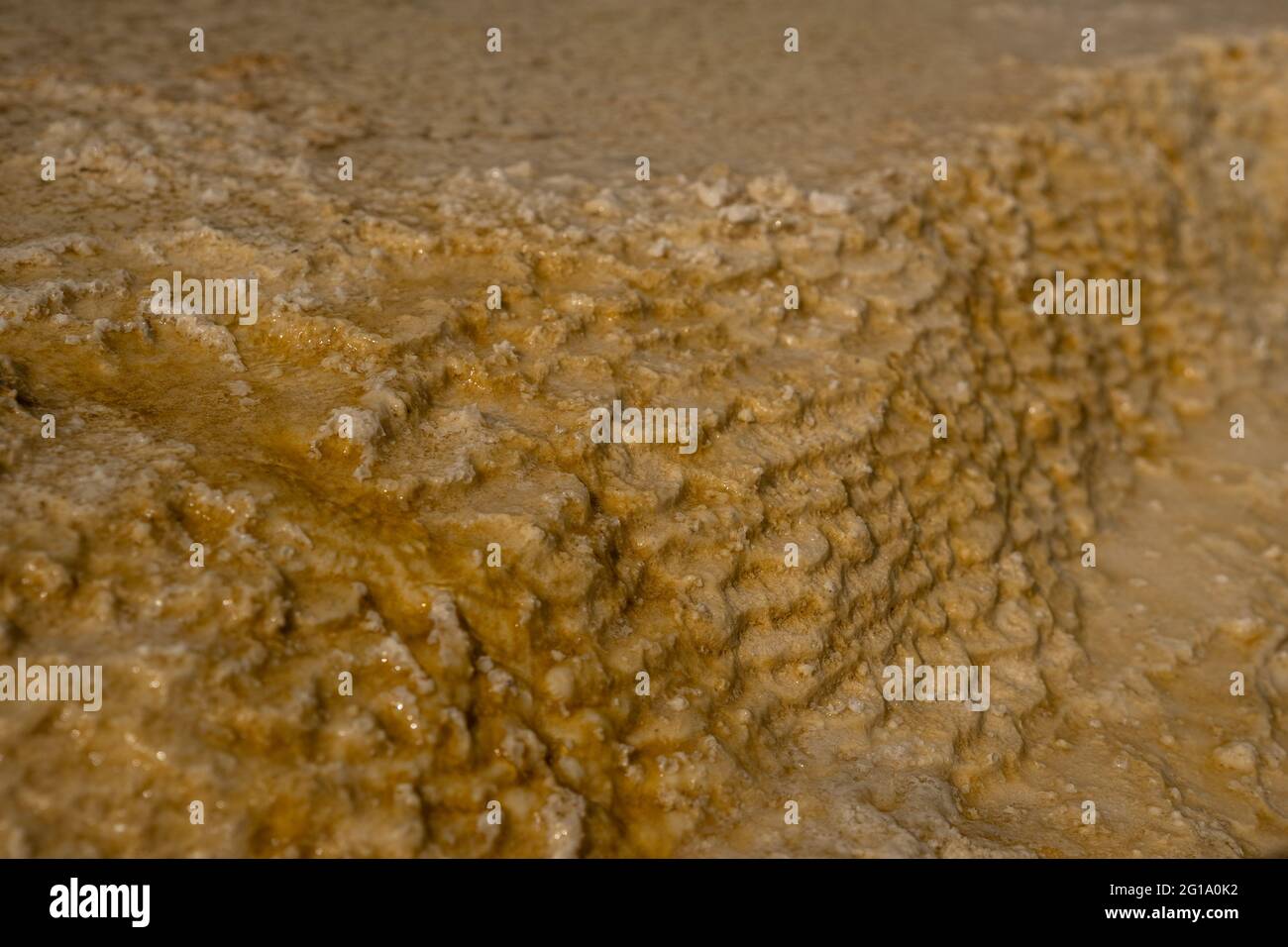 Travertine cascade lake, detail on a sunny bottom Stock Photo - Alamy