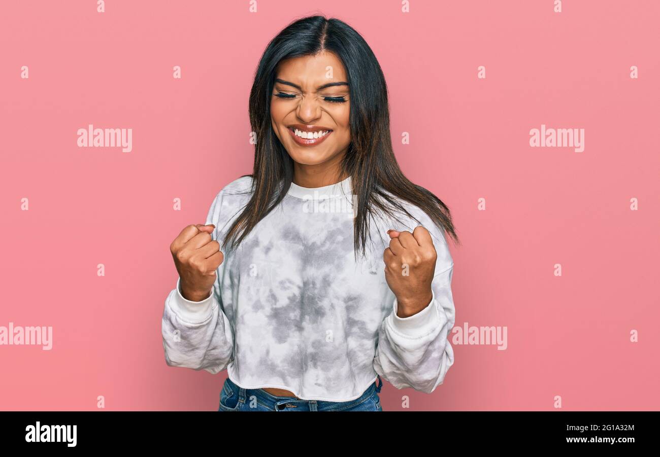 Young latin transsexual transgender woman wearing casual clothes ...