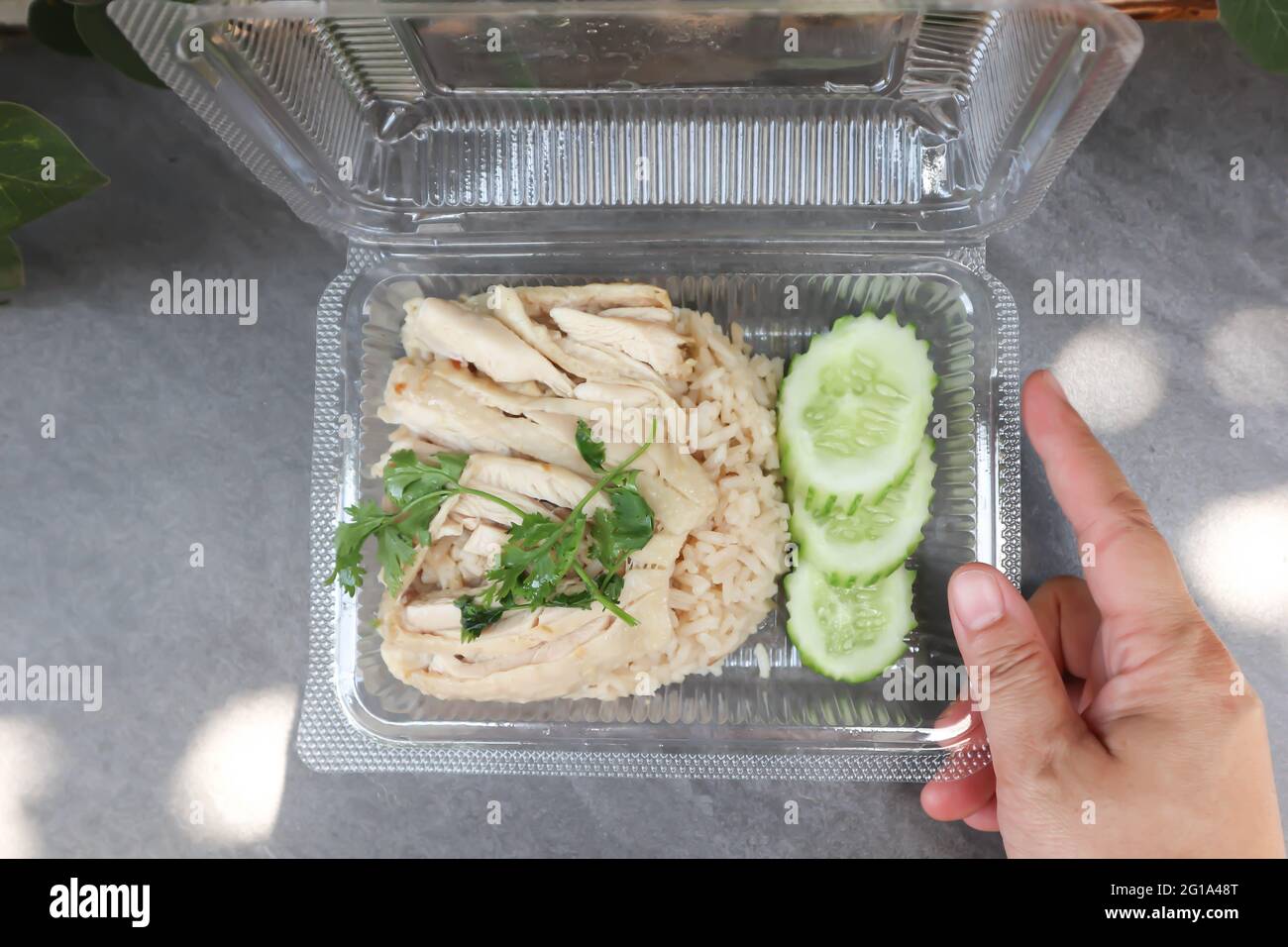 chicken and rice ,chicken rice or chinese chicken rice in the box for ...