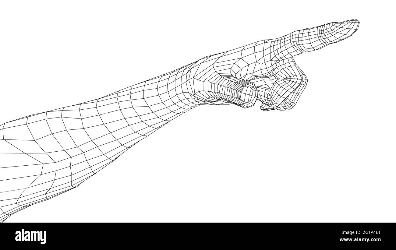 Human hand point with finger. Vector Stock Vector Image & Art - Alamy