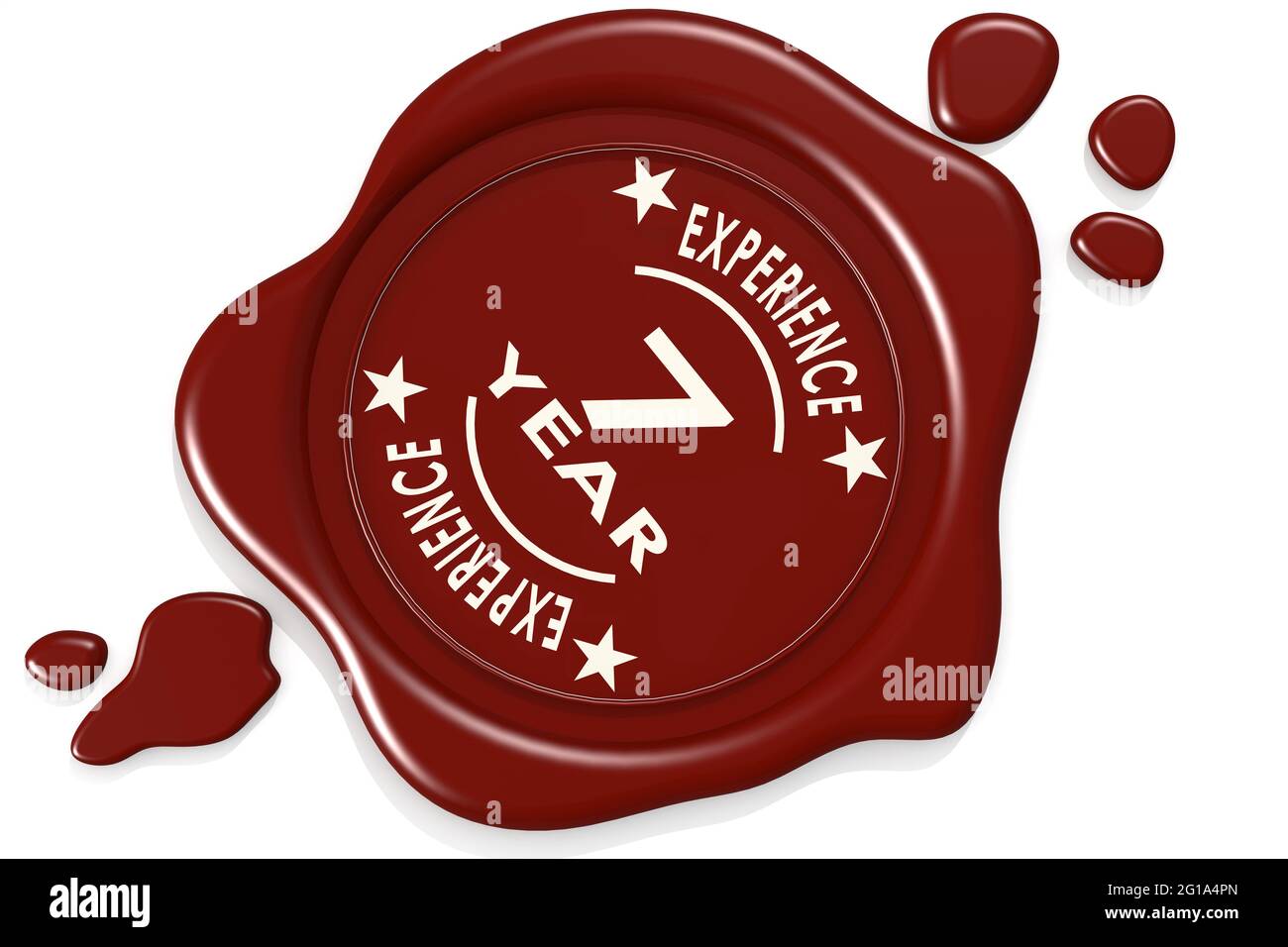 Label seal of 7 year experience isolated on white background, 3D ...