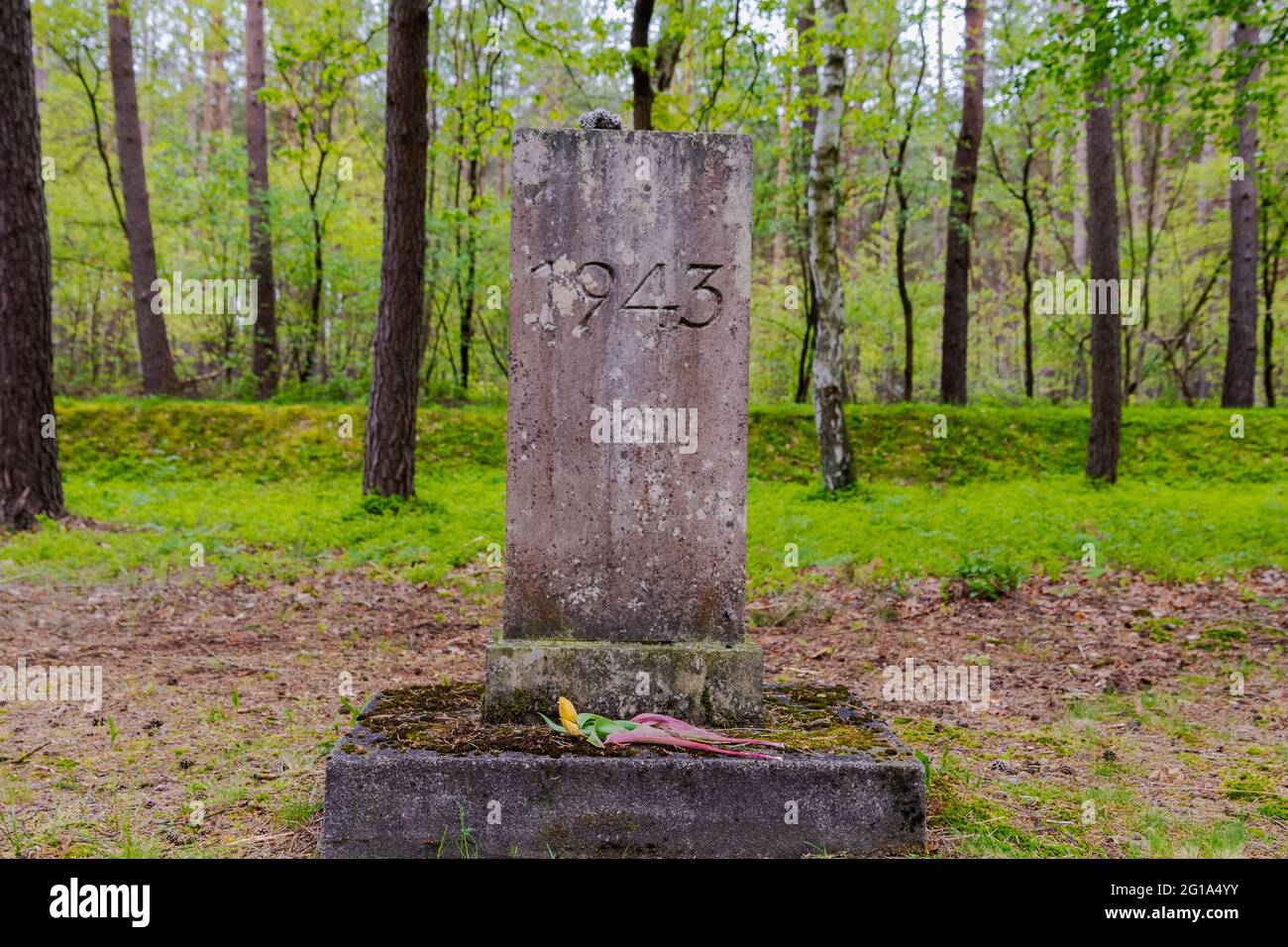 Soviet cemetery for prisoners from the concentration camp Stock Photo ...