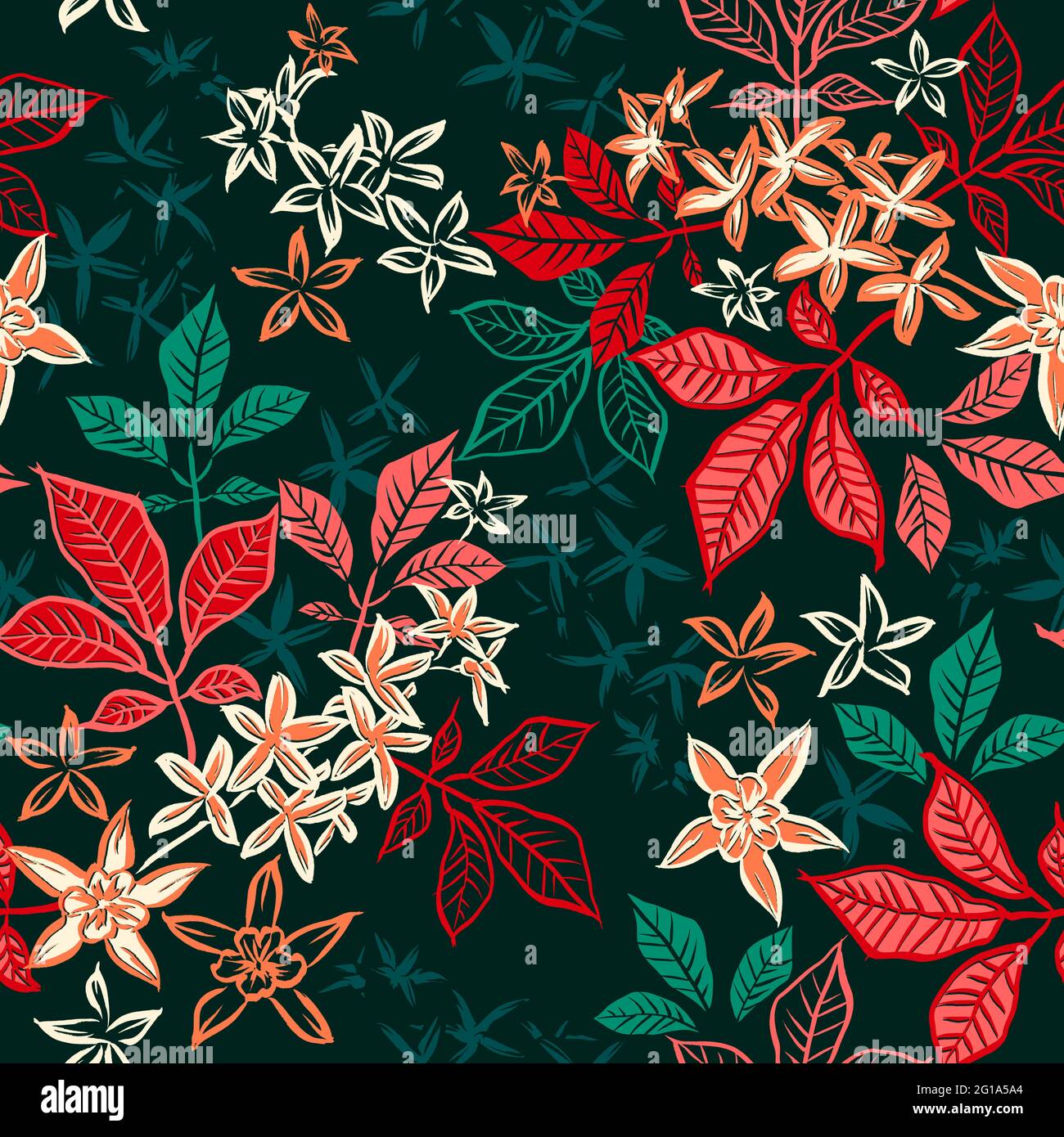 Floral leaves hi-res stock photography and images - Alamy