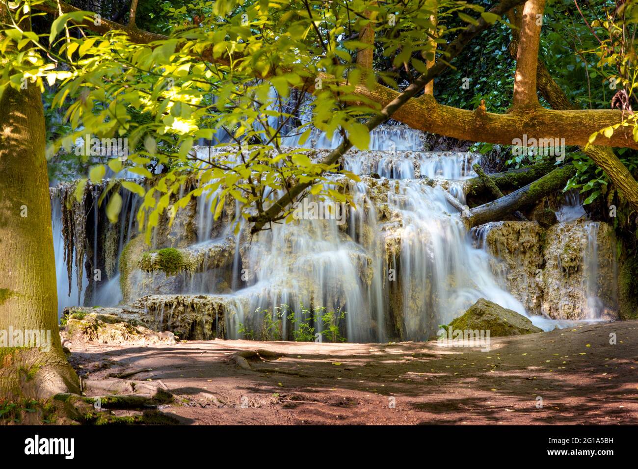 Krushuna waterfalls water terraces and pools, the biggest travertine ...