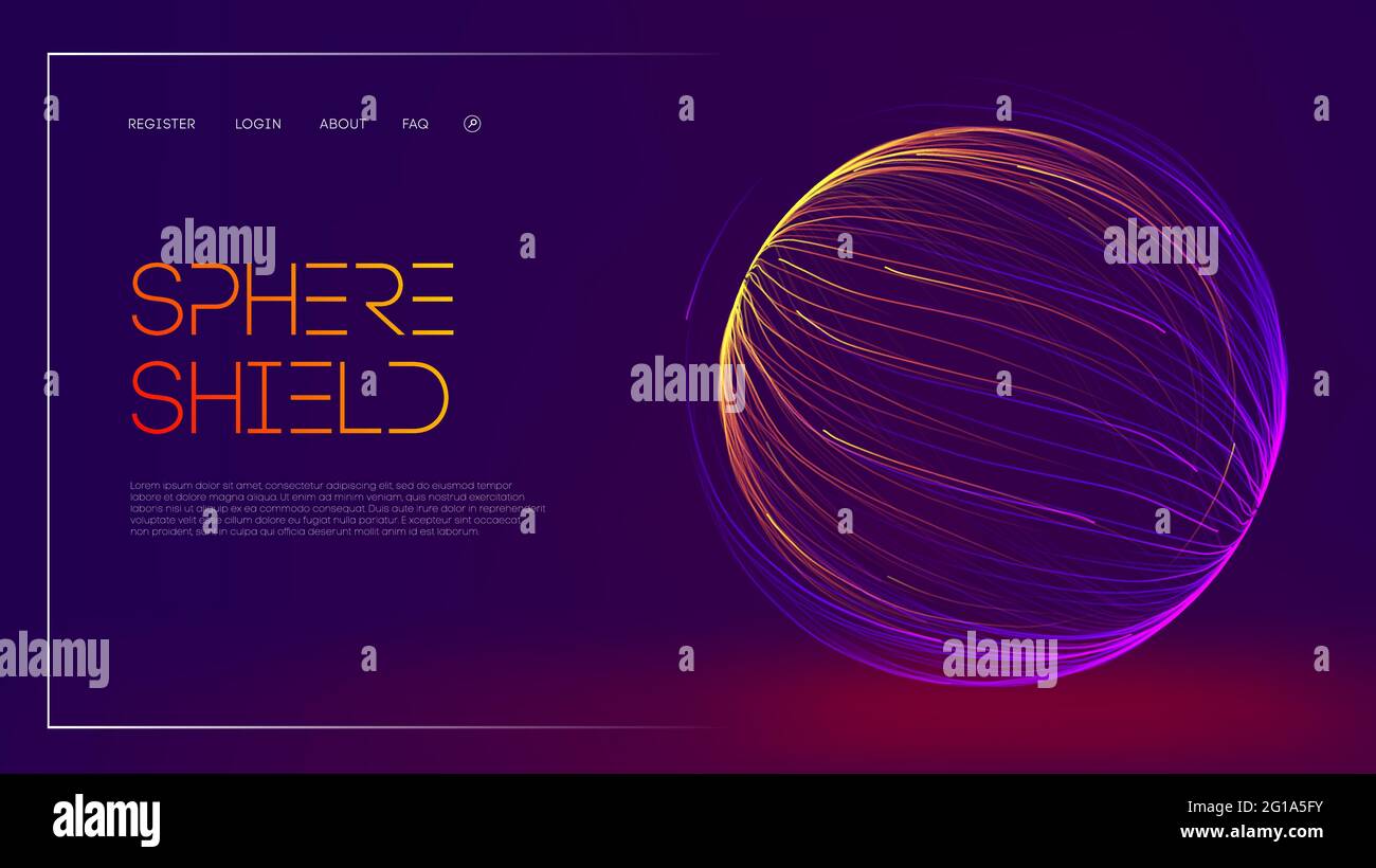 Sphere shield protect in abstract style. Virus protection bubble ...
